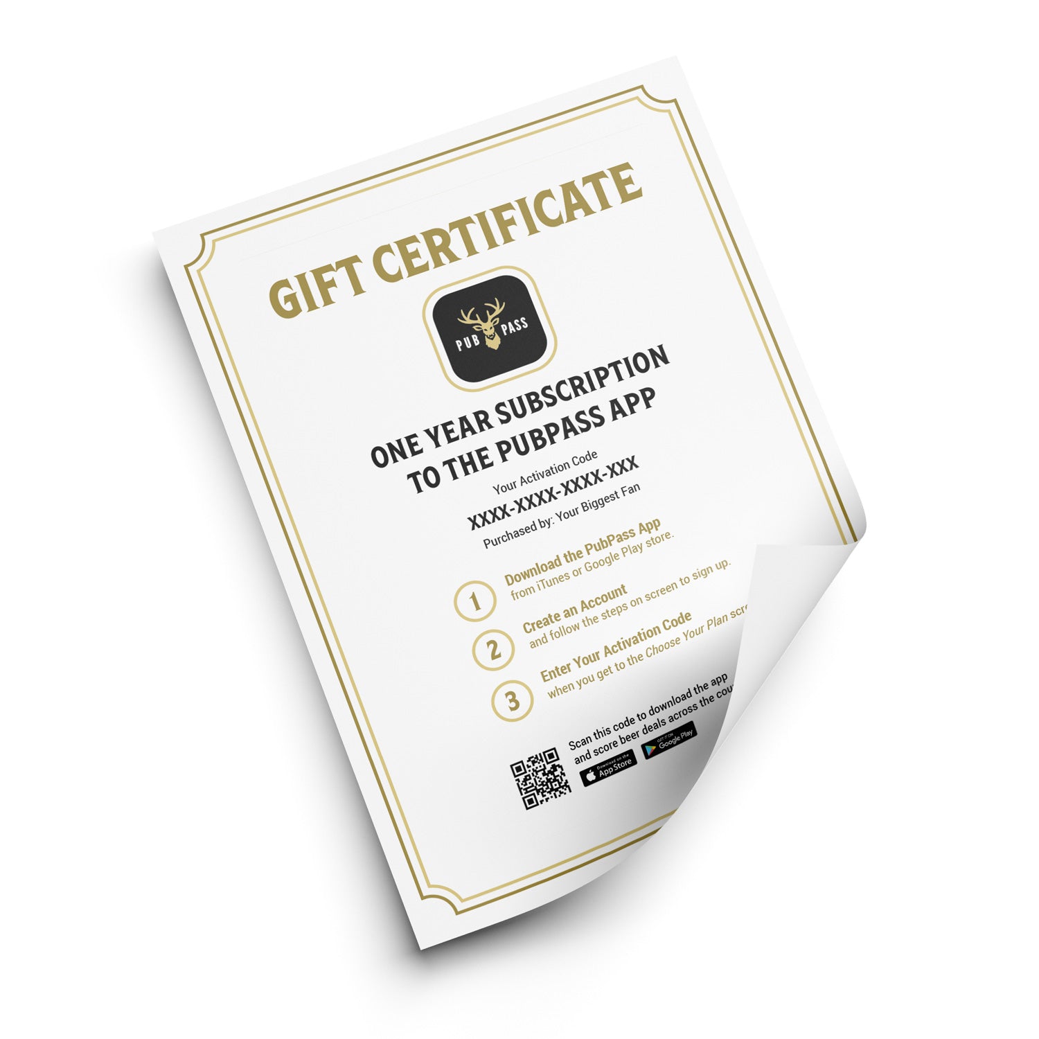1 Year of the PubPass App (Digital PDF)